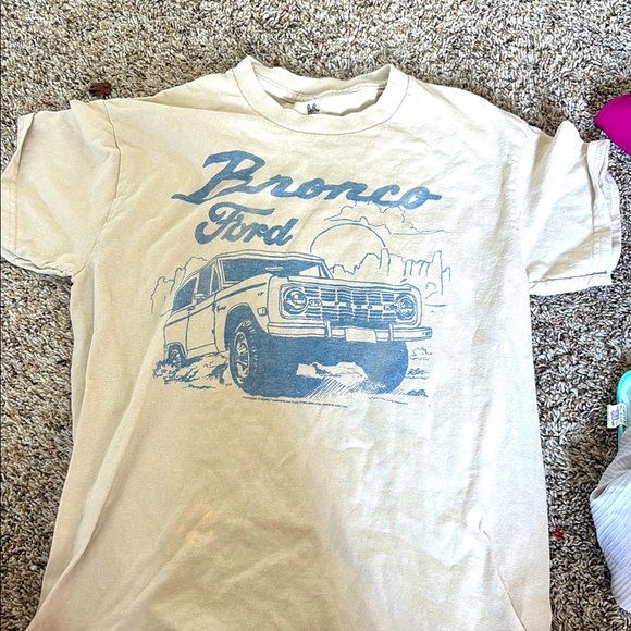 Ford | Tops | Ford Bronco Graphic Tshirt Cream | Poshmark